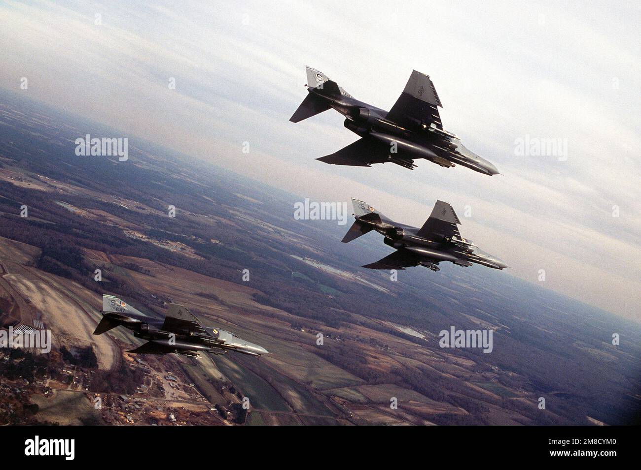 A 334th Tactical Fighter Squadron F-4E Phantom II aircraft, foreground ...