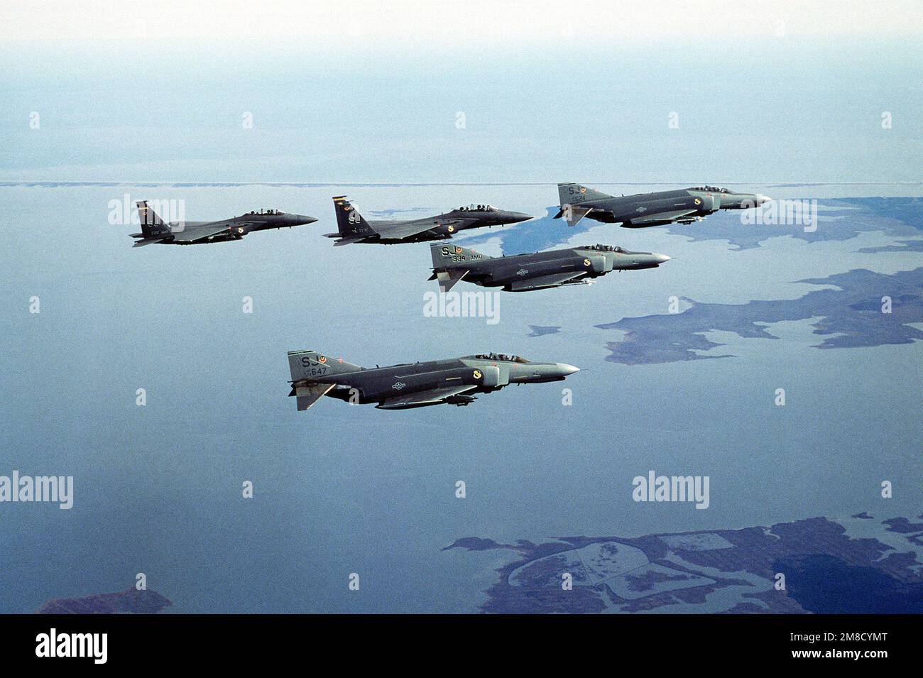 F-4E Phantom II aircraft of the 335th Tactical Fighter Squadron (335th ...