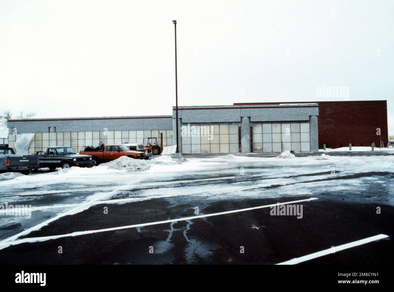 An exterior view of the new commissary under construction. The new ...