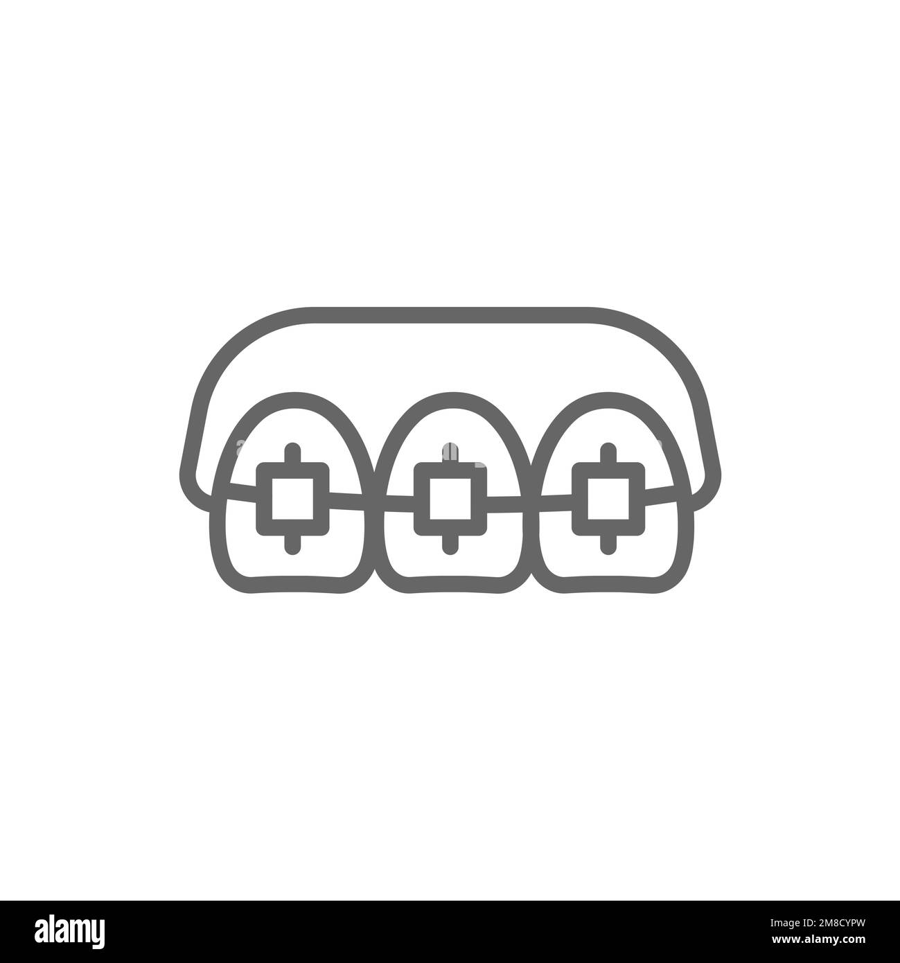 Dental braces icons, common graphic resources, vector illustrations ...