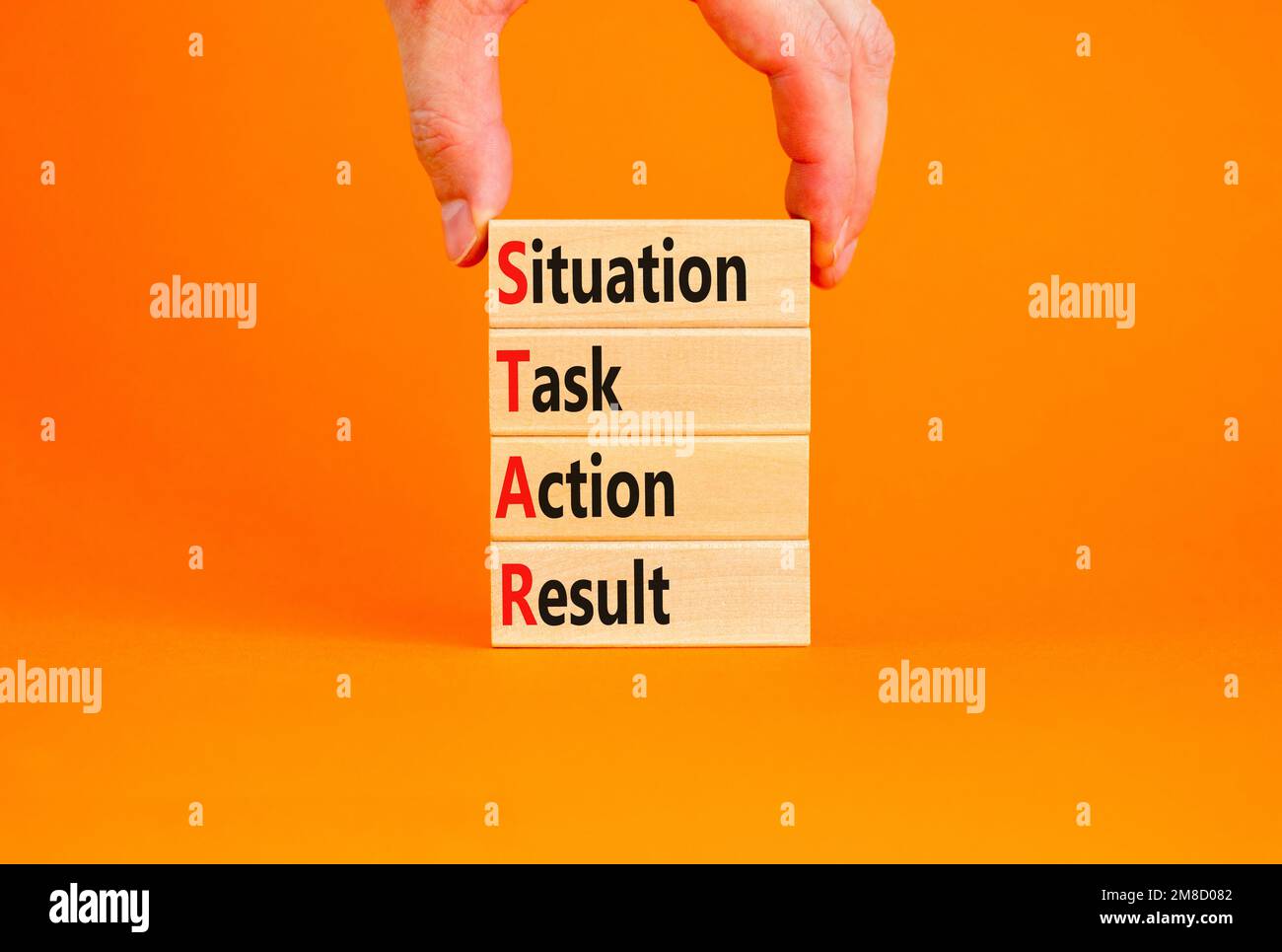 STAR situation task action result symbol. Concept words STAR situation ...