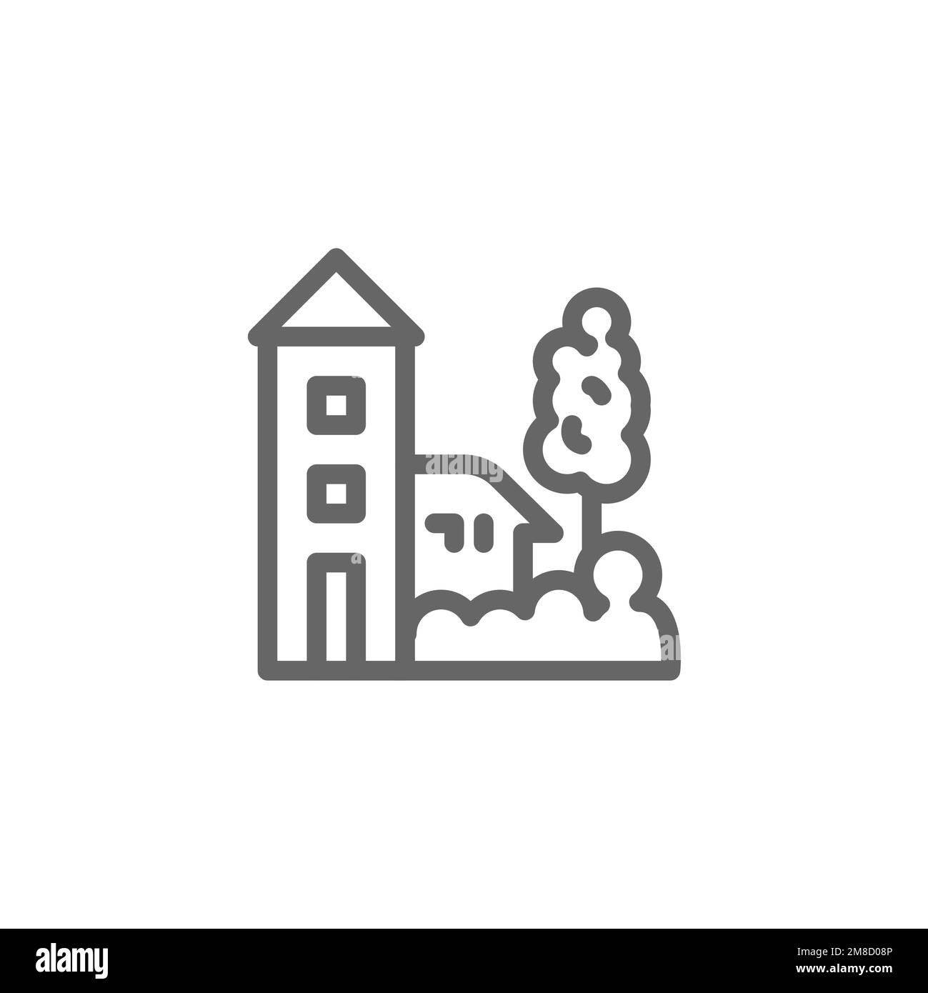 Residential area icons, common graphic resources, vector illustrations ...