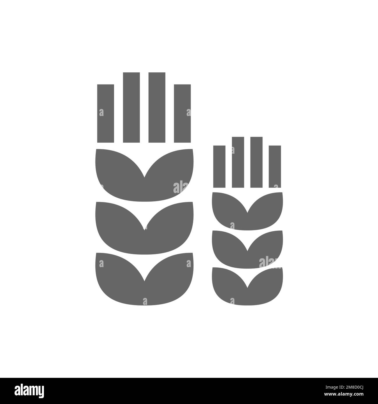 Wheat icons, common graphic resources, vector illustrations Stock ...