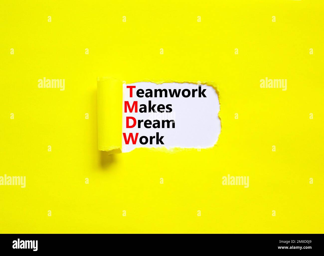 TMDW Teamwork makes dream work symbol. Concept words TMDW Teamwork ...