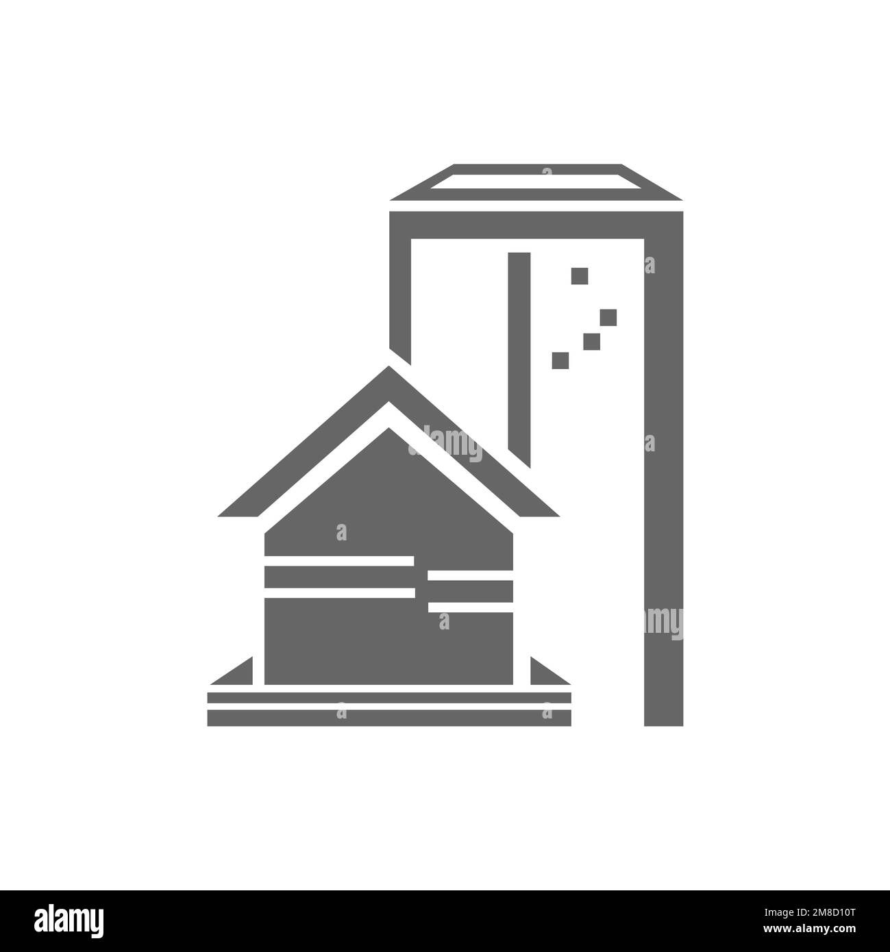 Residential area icons, common graphic resources, vector illustrations ...