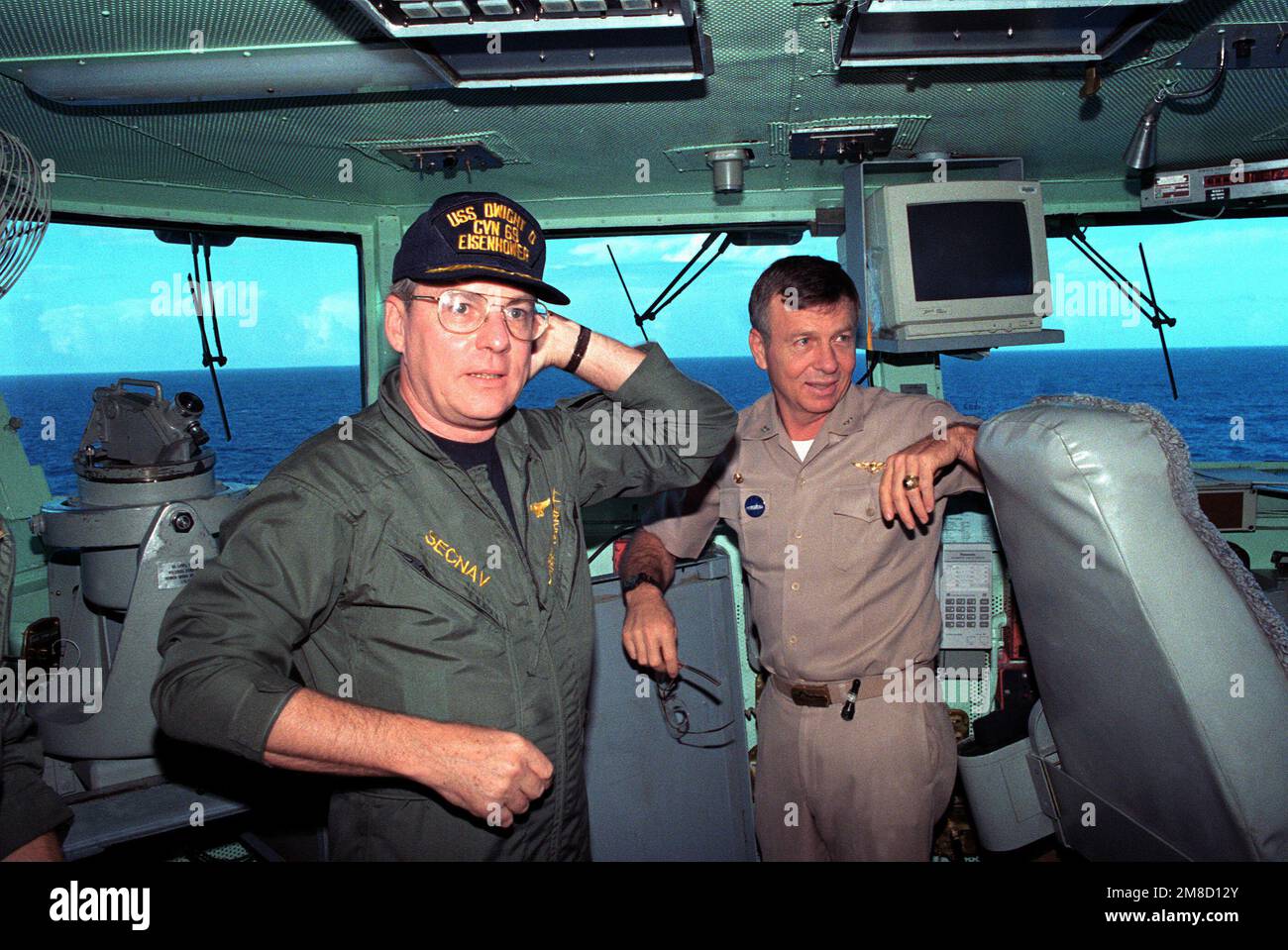 H. Lawrence Garret III, Secretary of the Navy, and Captain J.J. Dantone ...