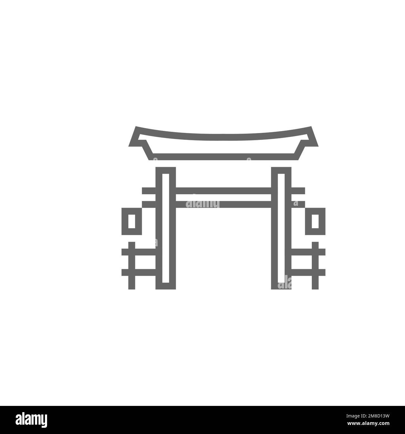 Retro city gate icons, common graphic resources, vector illustrations ...