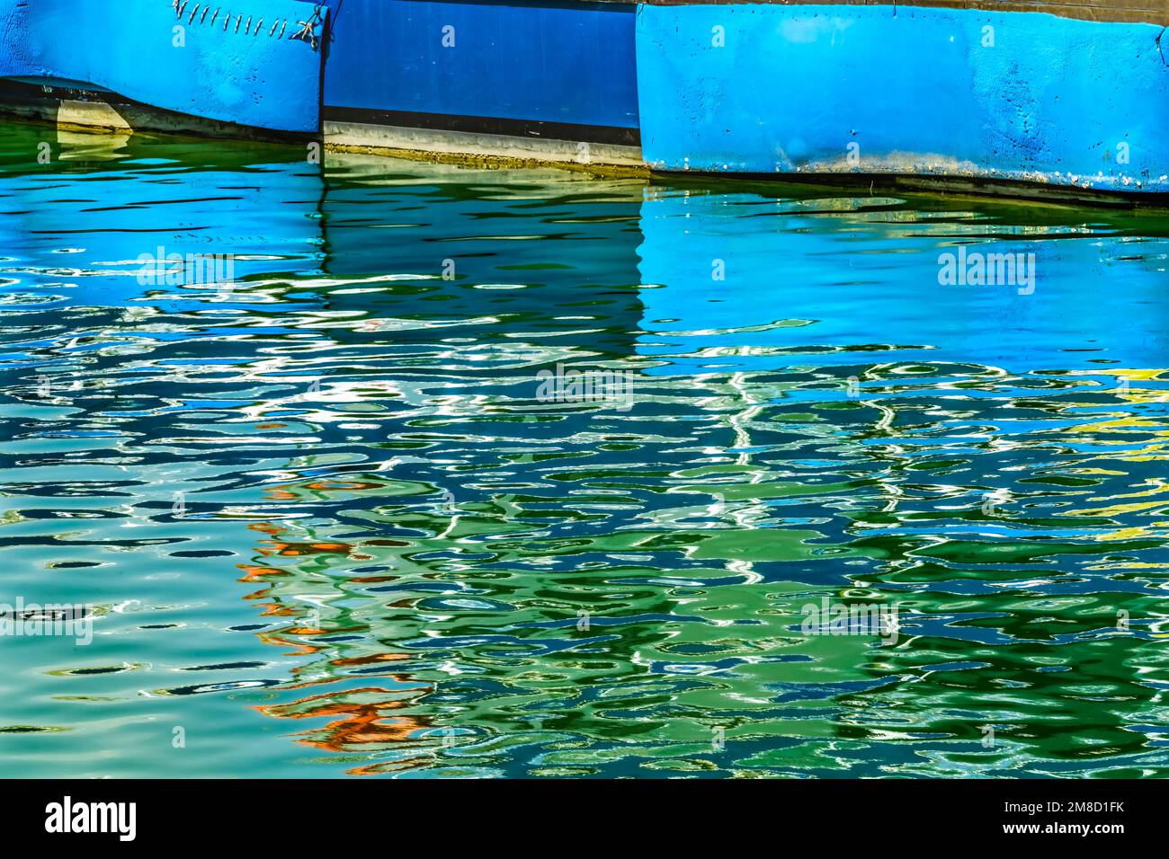 Boats Water Reflection Abstract Background Bayside Marina Port Miami ...