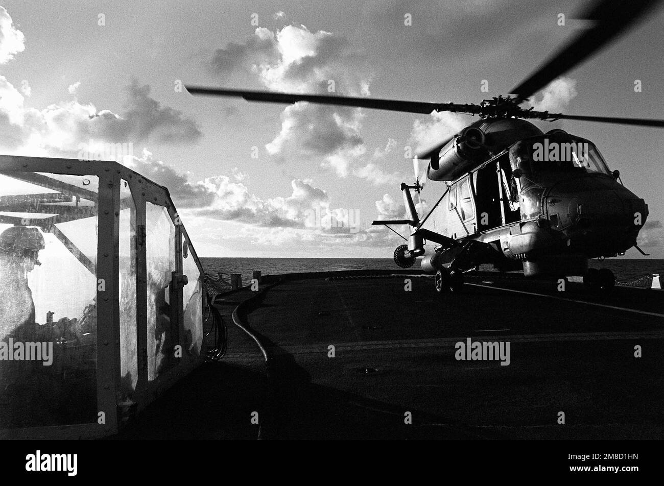 An SH-2F Seasprite helicopter from Light Helicopter Anti-submarine ...