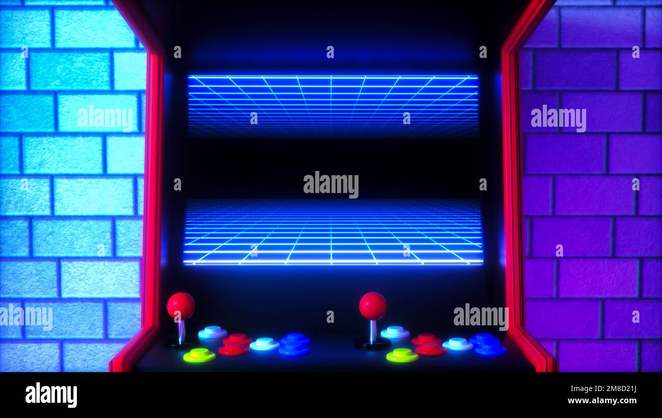 an arcade machine (3d rendering Stock Photo - Alamy