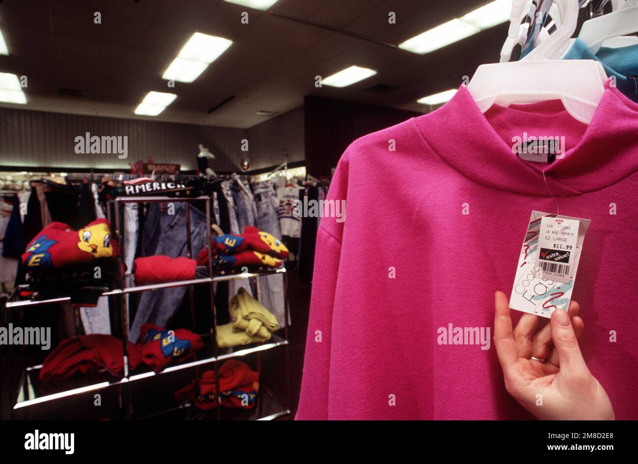A close-up view of an item on display at the Truman Plaza main PX, an ...