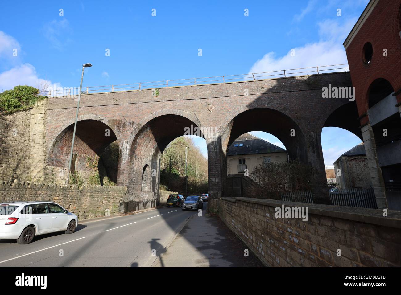 Stroud Railway viaduct, bridge over Merrywalks, A46, Stroud ...