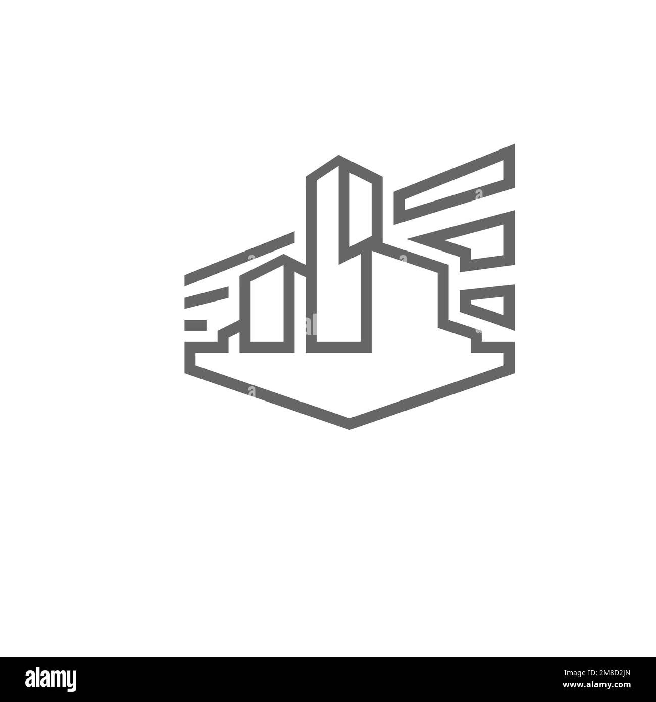 Business district icons, common graphic resources, vector illustrations ...