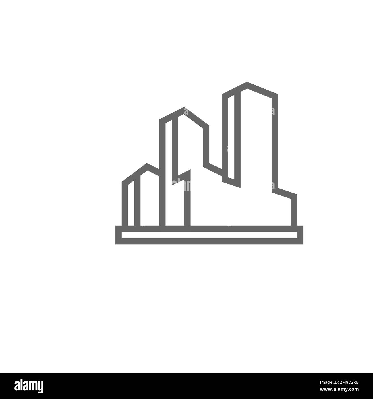 Business district icons, common graphic resources, vector illustrations ...