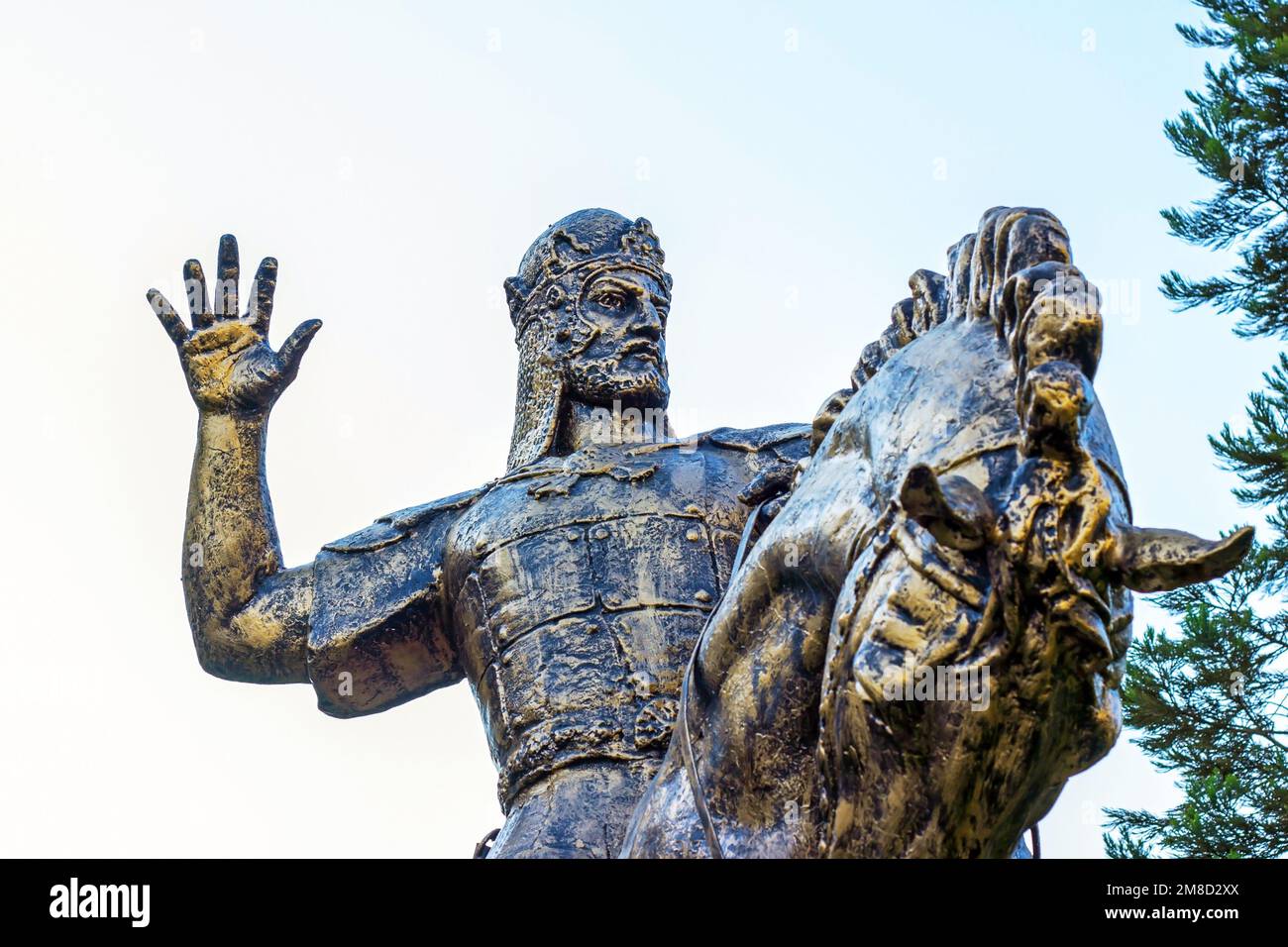 DUSHANBE, TAJIKISTAN - JULY 2, 2022: The bronze statue of Amir Ya'qub ...