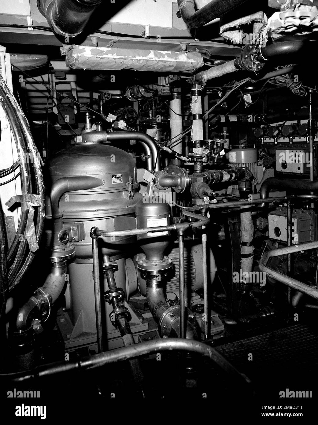 A view of auxiliary machinery room No. 2 of the guided missile cruiser ...