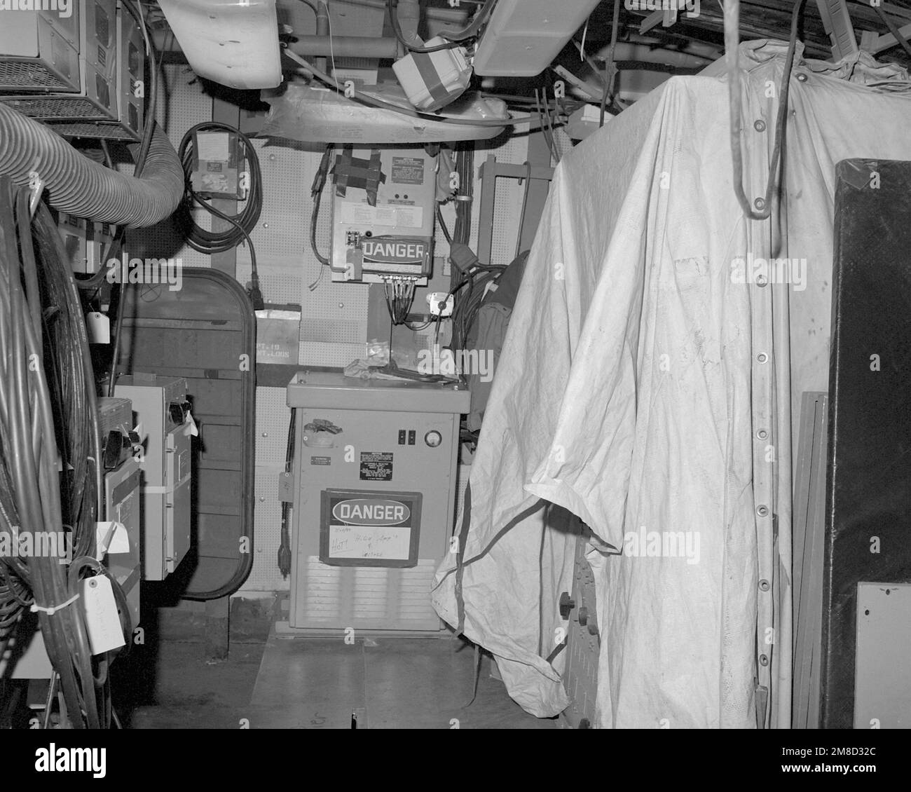 A view of the interior communications and gyro room No. 2 of the guided ...