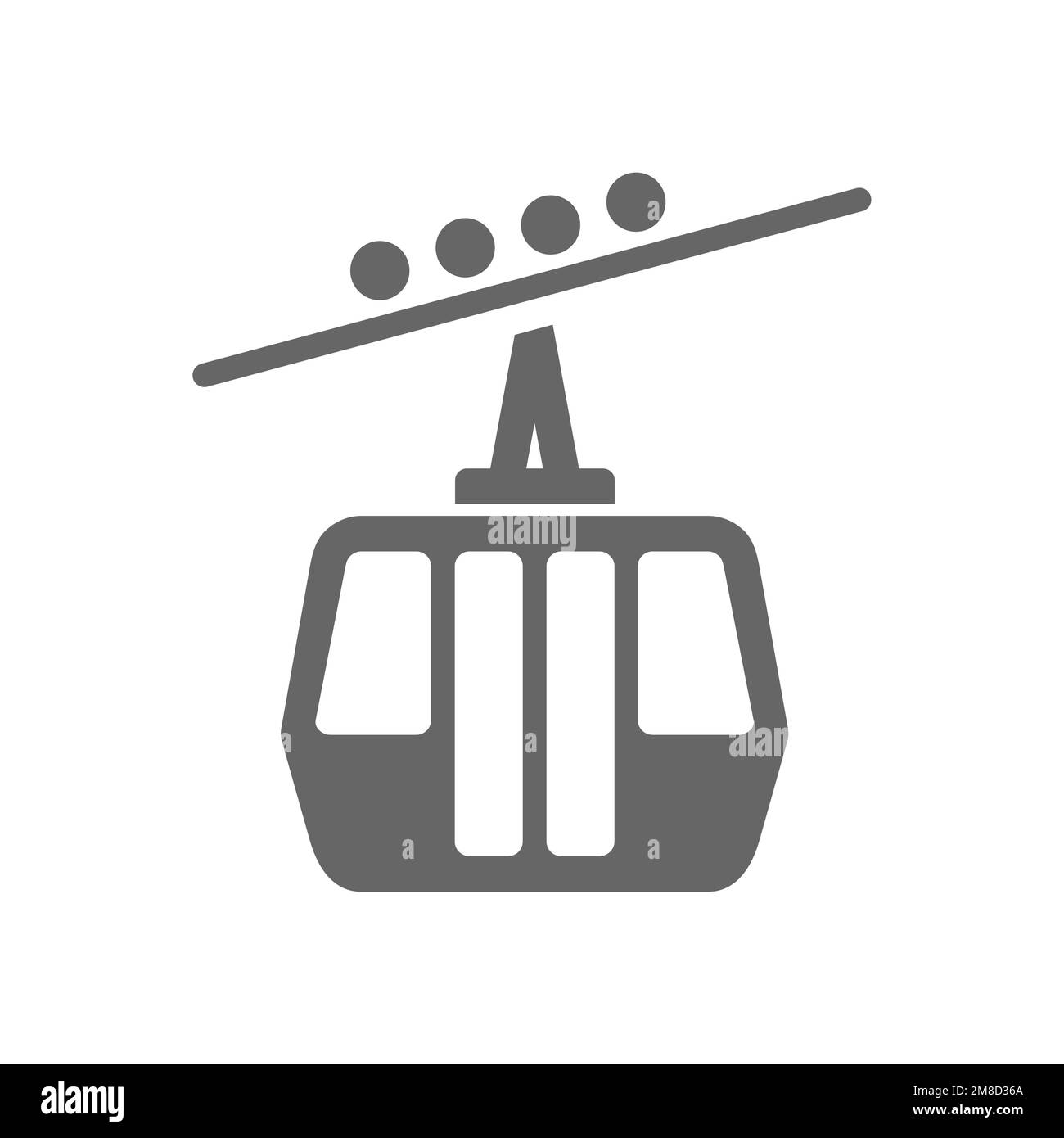 Cable car icons, common graphic resources, vector illustrations Stock ...