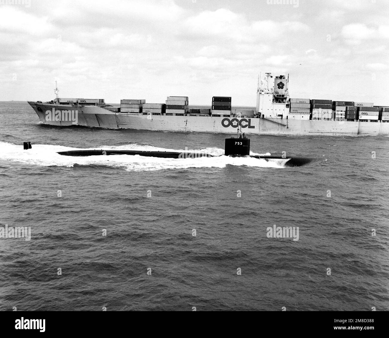 A starboard beam view of the nuclear-powered attack submarine ALBANY ...