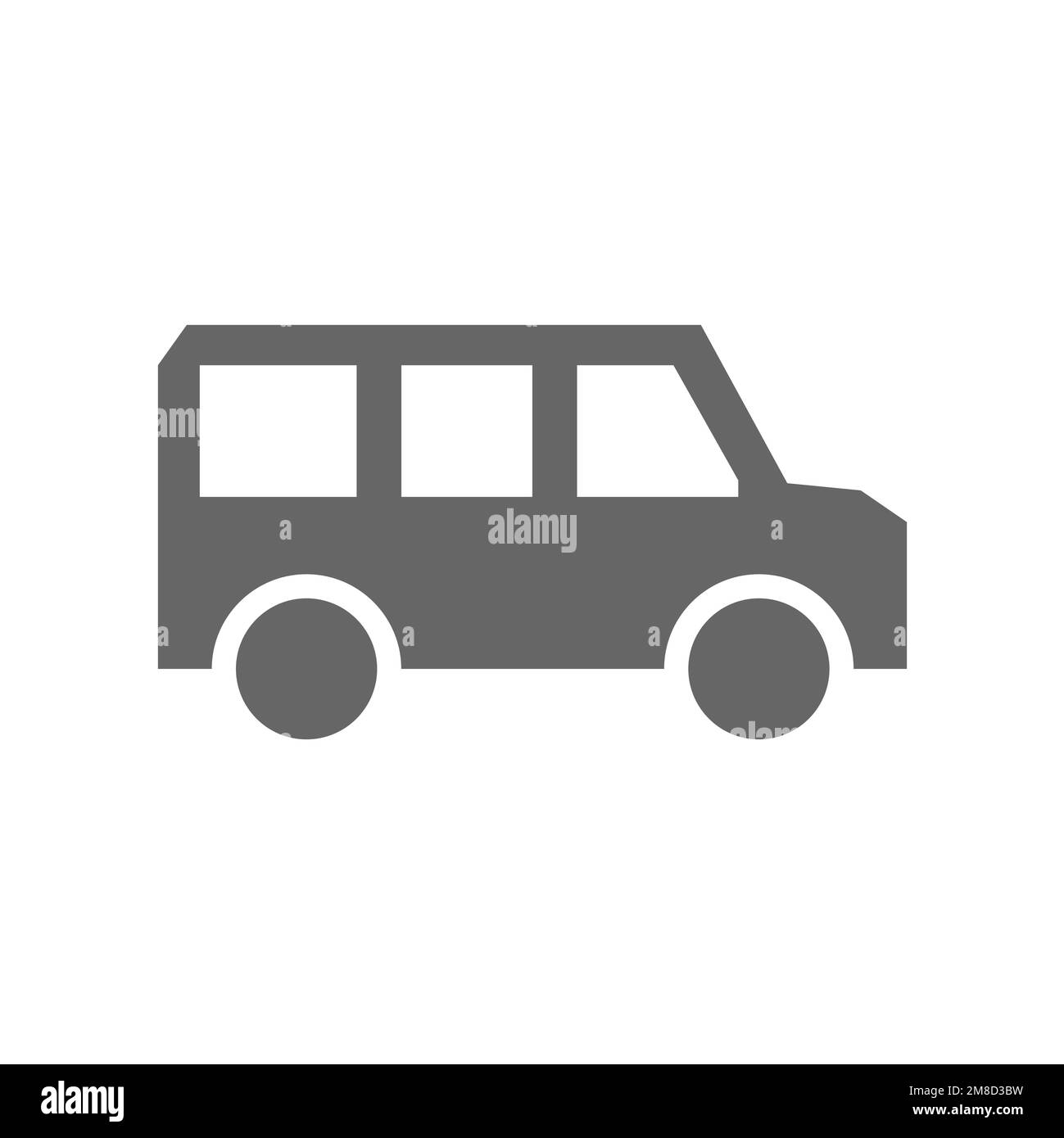 Minibus icons, common graphic resources, vector illustrations Stock ...