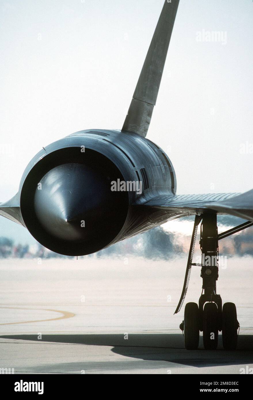 Heat waves radiate from an engine as a 9th Strategic Reconnaissance ...