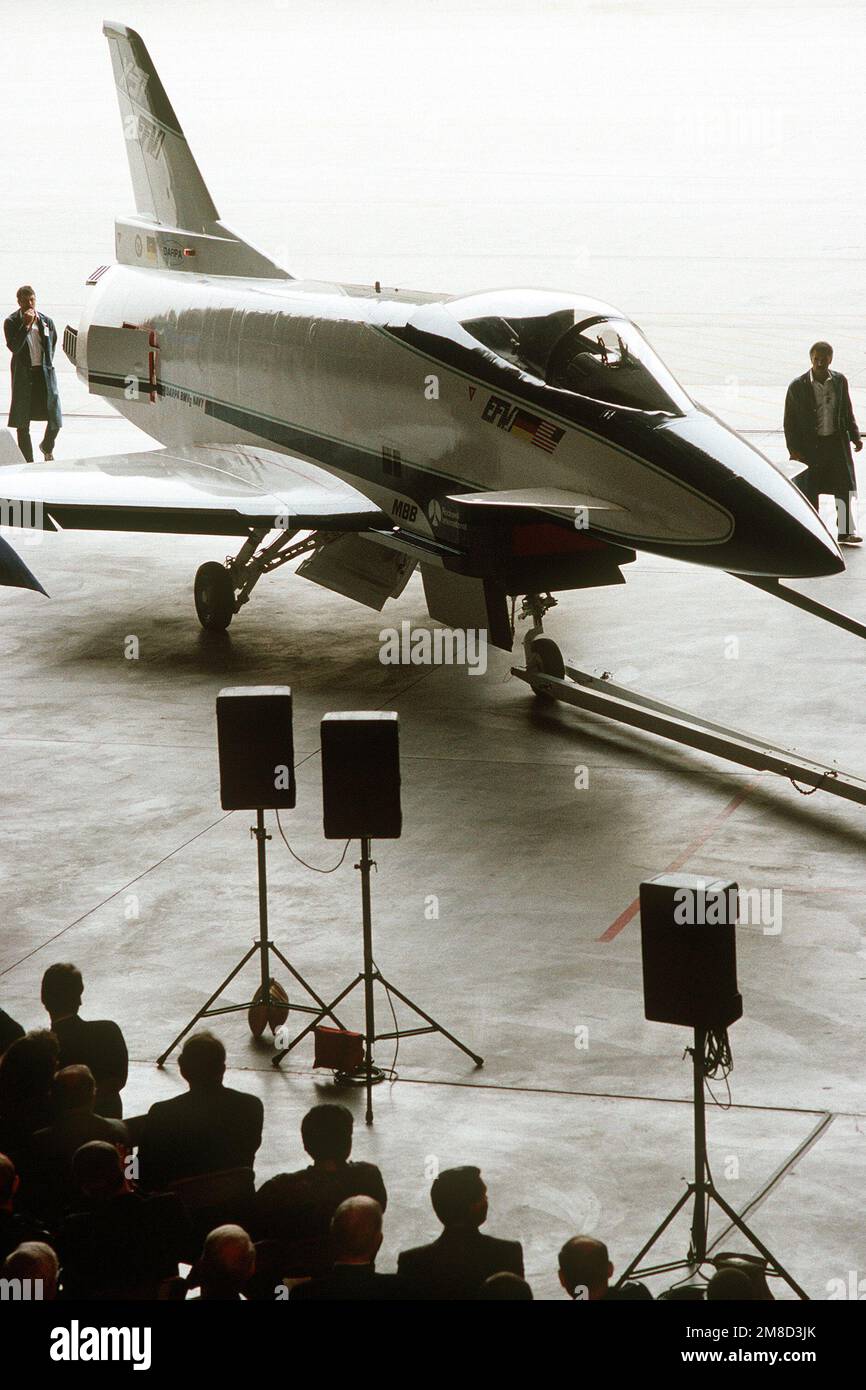 The crowd assembled for the rollout ceremony of the X-31 Enhanced ...