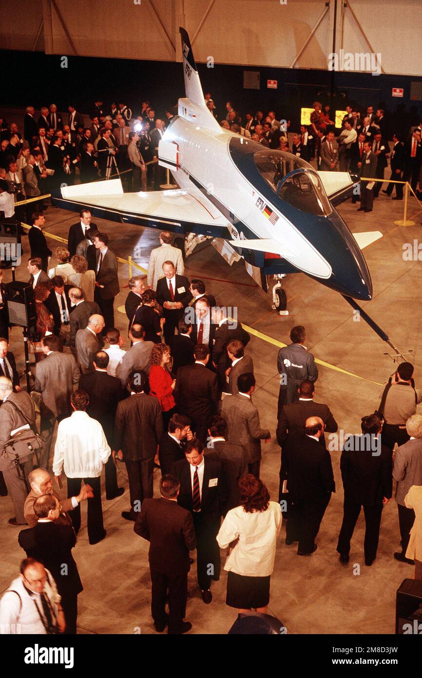 The crowd assembled for the rollout ceremony of the X-31 Enhanced ...