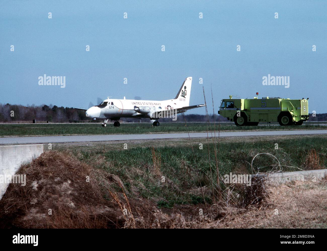 A TC-4C Academe aircraft assigned to Attack Squadron 42 (VA-42) rolls ...