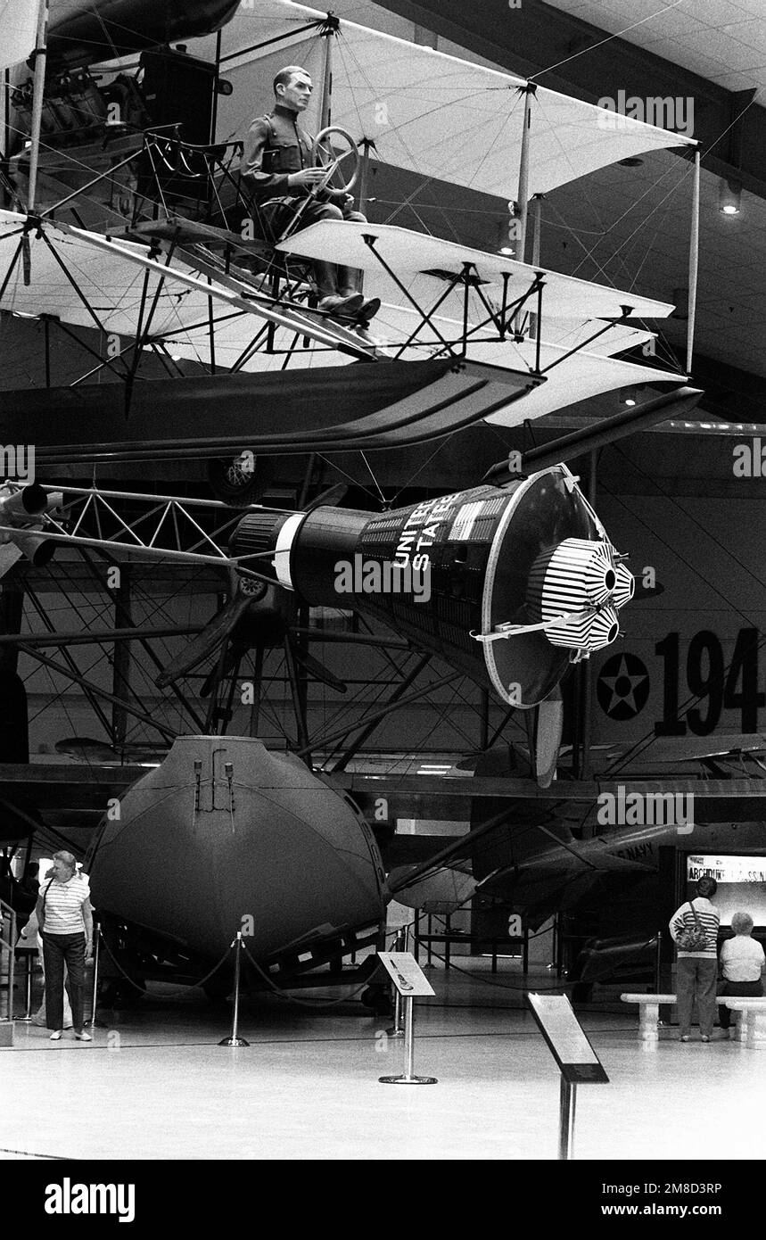 Visitors view some of the displays at the US Naval Aviation Museum. The ...
