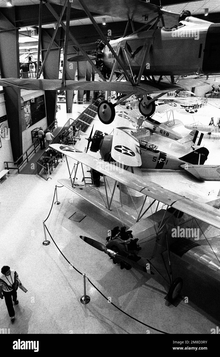 A view of some of the aircraft on display at the US Naval Aviation ...