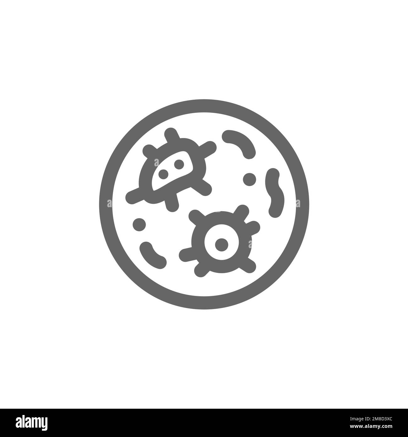 Microbial icons, common graphic resources, vector illustrations Stock ...