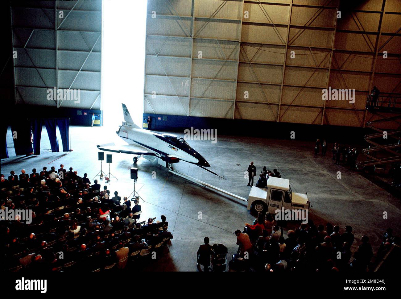 The crowd assembled for the rollout of the X-31 Enhanced Fighter ...