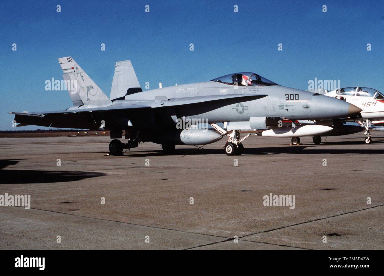 An F-/A-18A Hornet aircraft of Strike Fighter Squadron 203 (VFA-203 ...