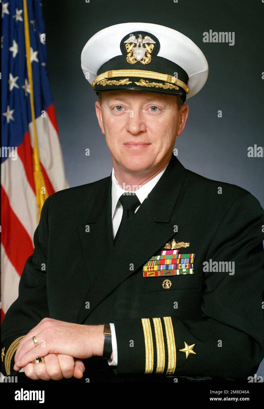 Commander Leon F. Mahoney, USN (covered). Country: Unknown Stock Photo ...