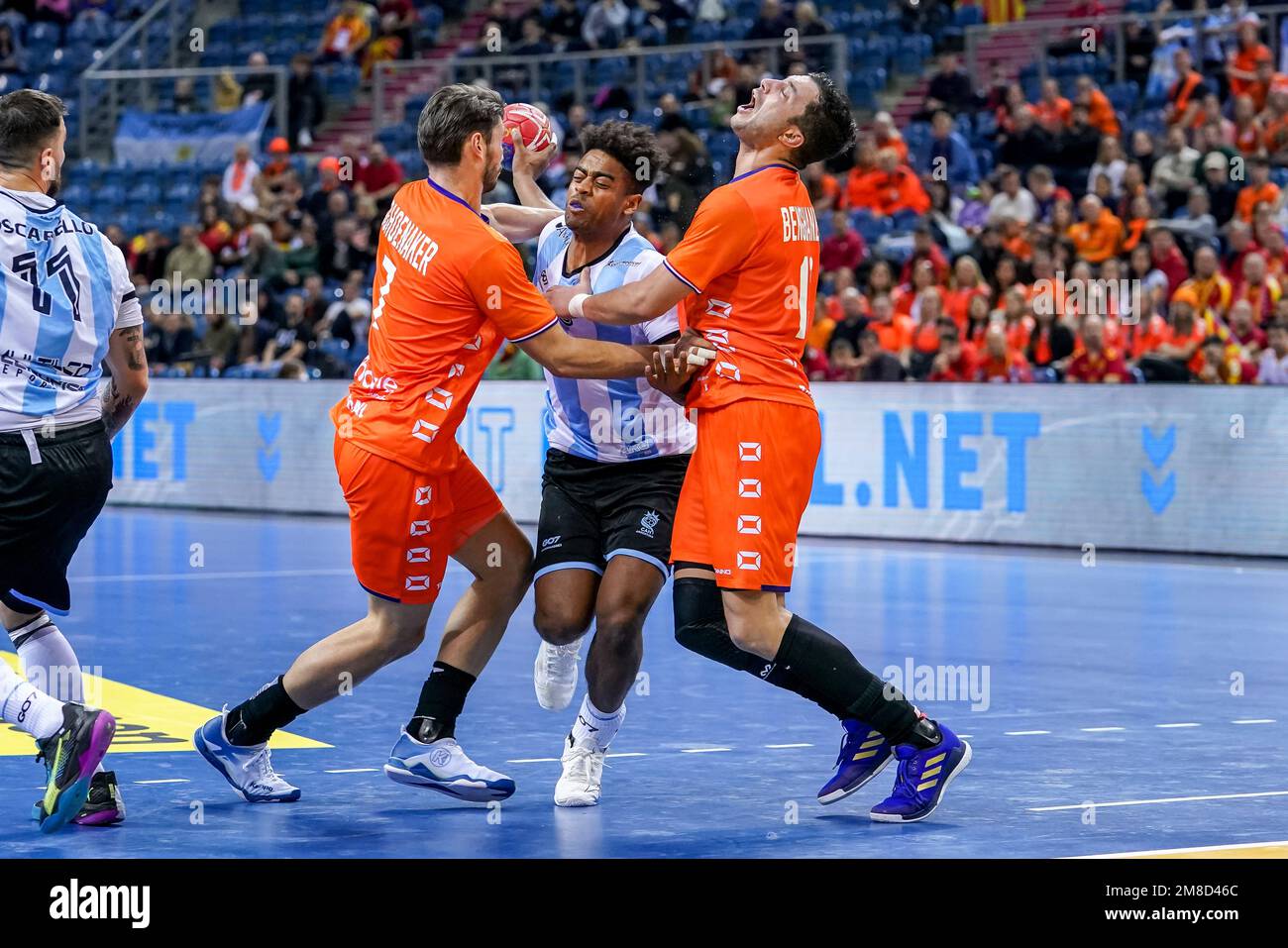 CRACOW, POLAND - JANUARY 13: Robin Schoenaker of The Netherlands, James ...