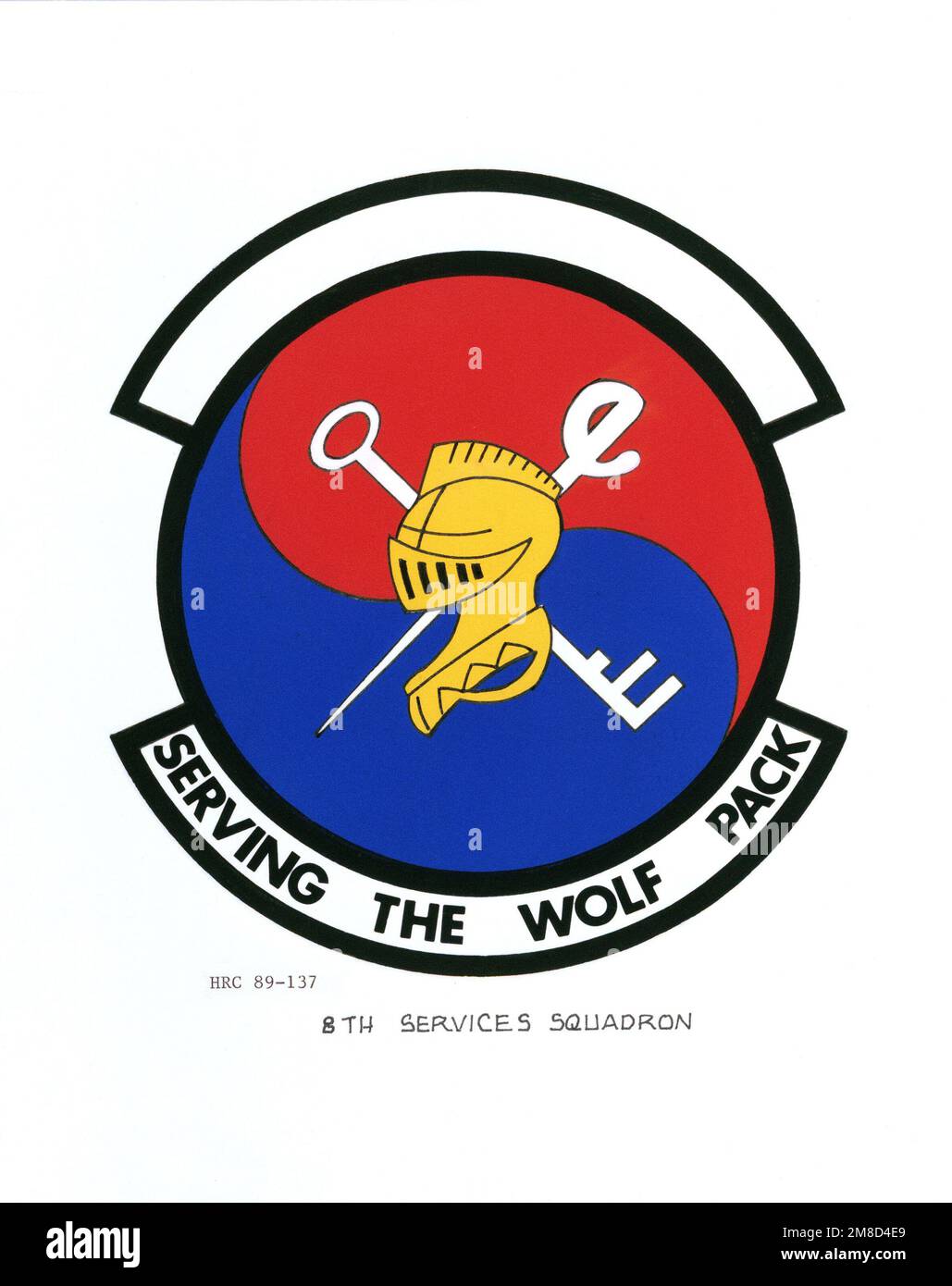 Approved insignia for: 8th Services Squadron. Country: Unknown Stock ...