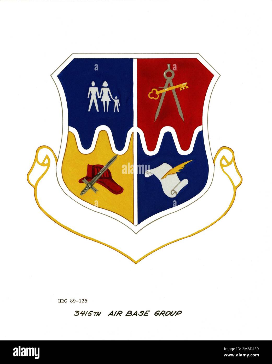 Approved insignia for: 3415th Air Base Group. Country: Unknown Stock Photo - Alamy