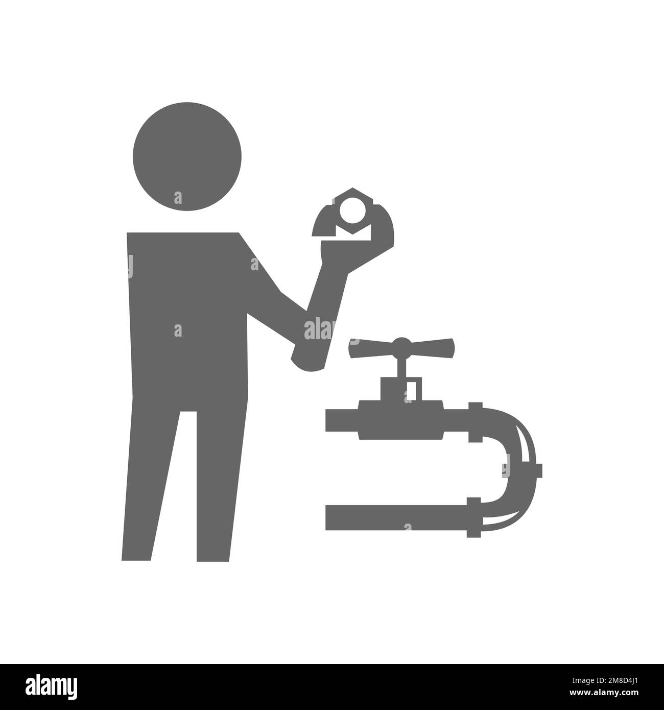 Hydraulic icons, common graphic resources, vector illustrations Stock ...