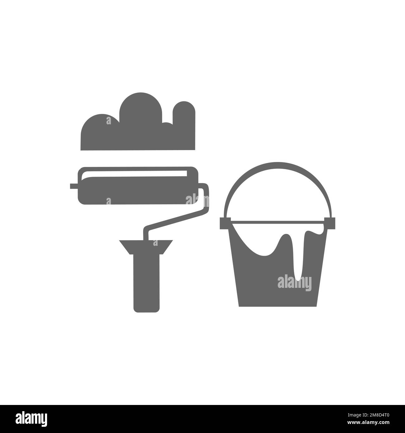 Wall painting icons, common graphic resources, vector illustrations ...