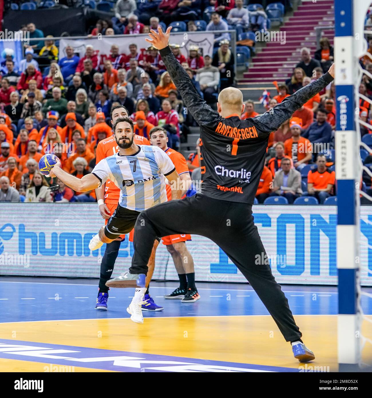 CRACOW, POLAND - JANUARY 13: Ignacio Pizarro of Argentina shoots to ...