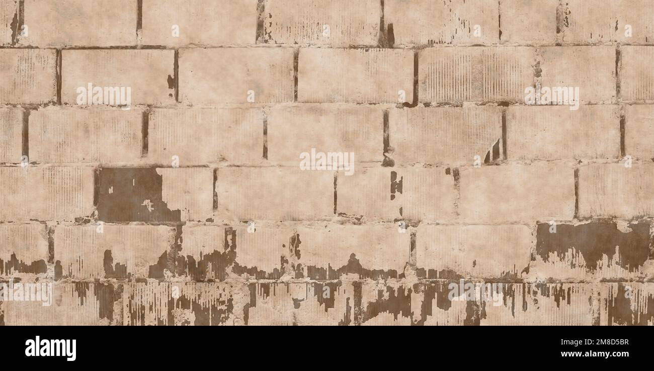 Worn Brick Wall Outdoor Indoor. Old wall painted Worn Whitewash Plaster ...