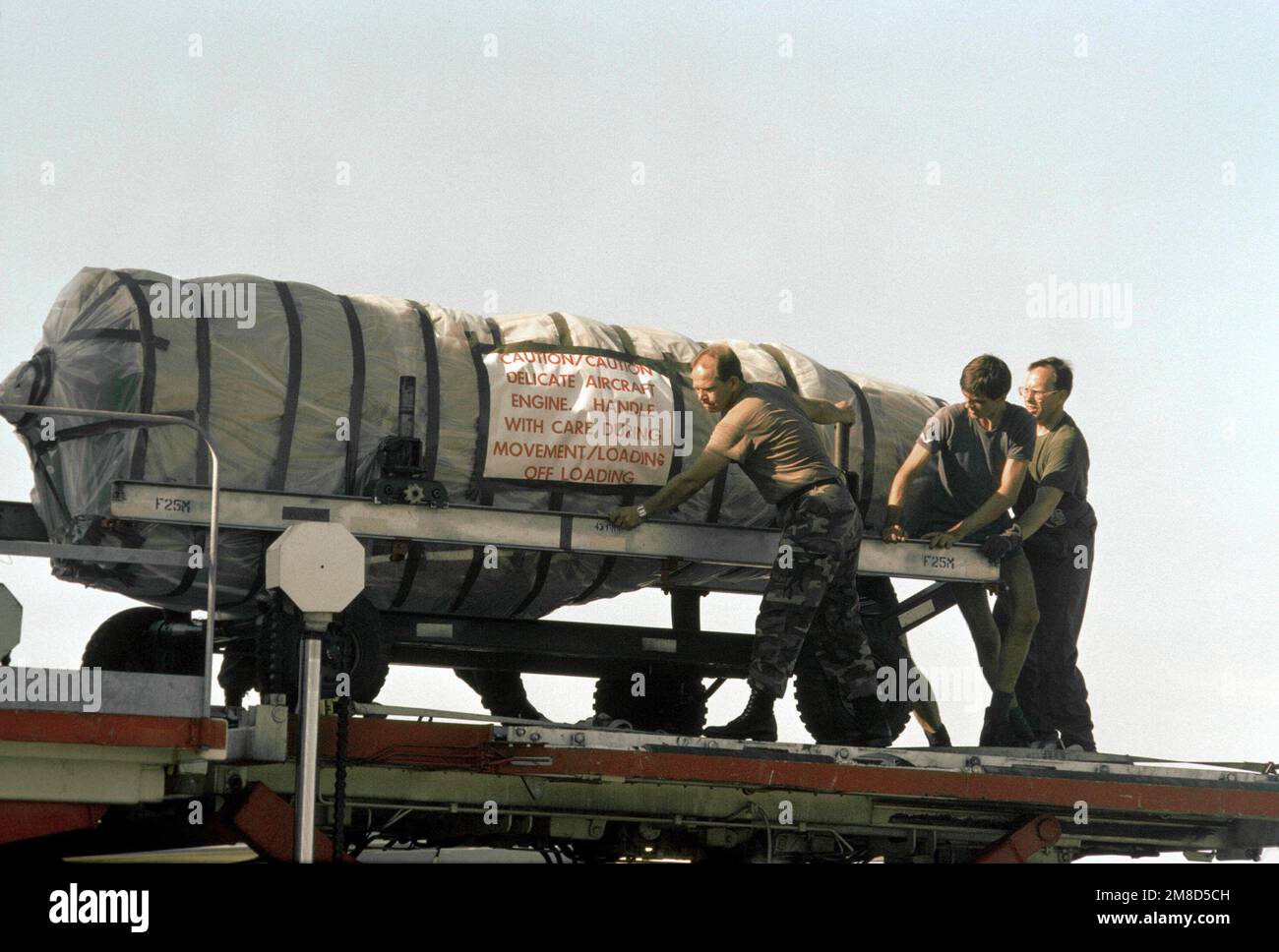 One of the engines from the 43rd Bombardment Wing B-52G Stratofortress ...