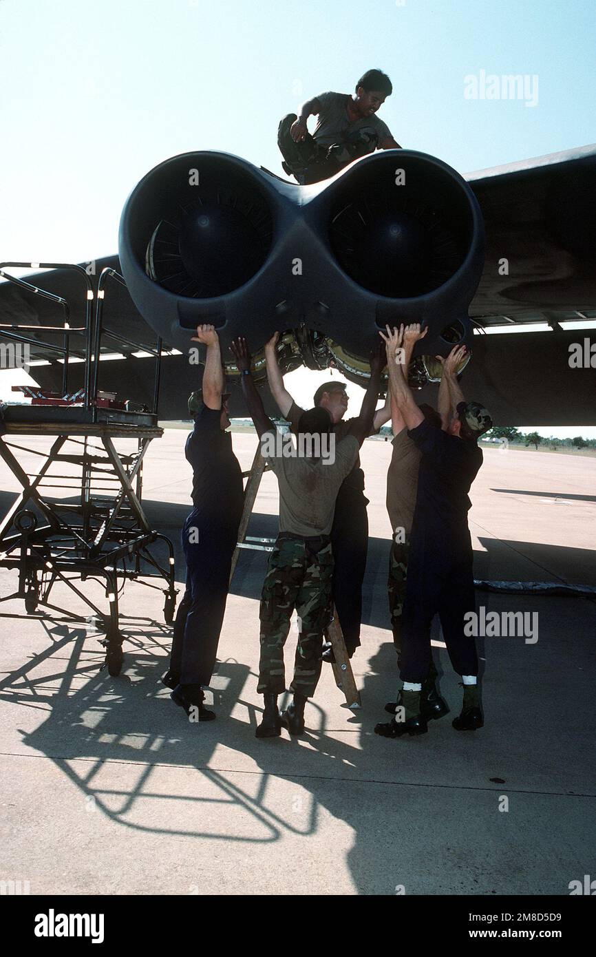 Airmen from the 43rd Organizational Maintenance Squadron begin removing ...