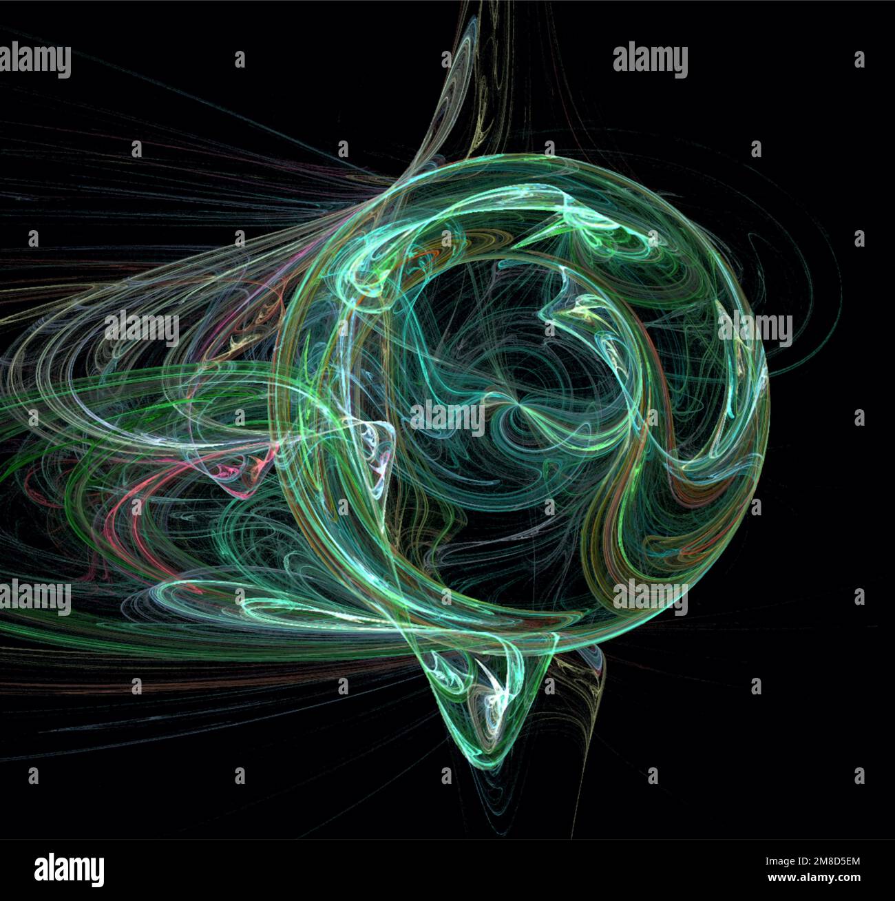 bright green abstract pattern on black, color digital graphics ...