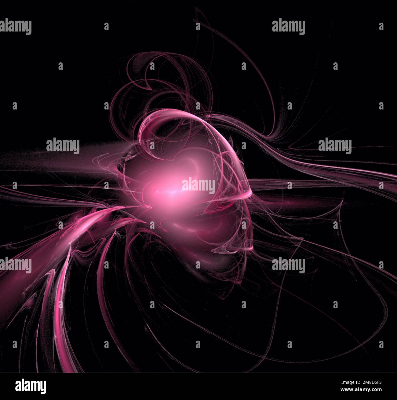 bright magenta abstract pattern on black, color digital graphics ...