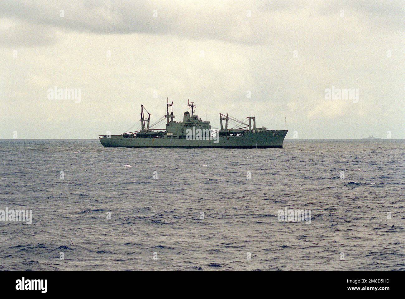 The amphibious cargo ship USS MOBILE (LKA-115) participates in an ...