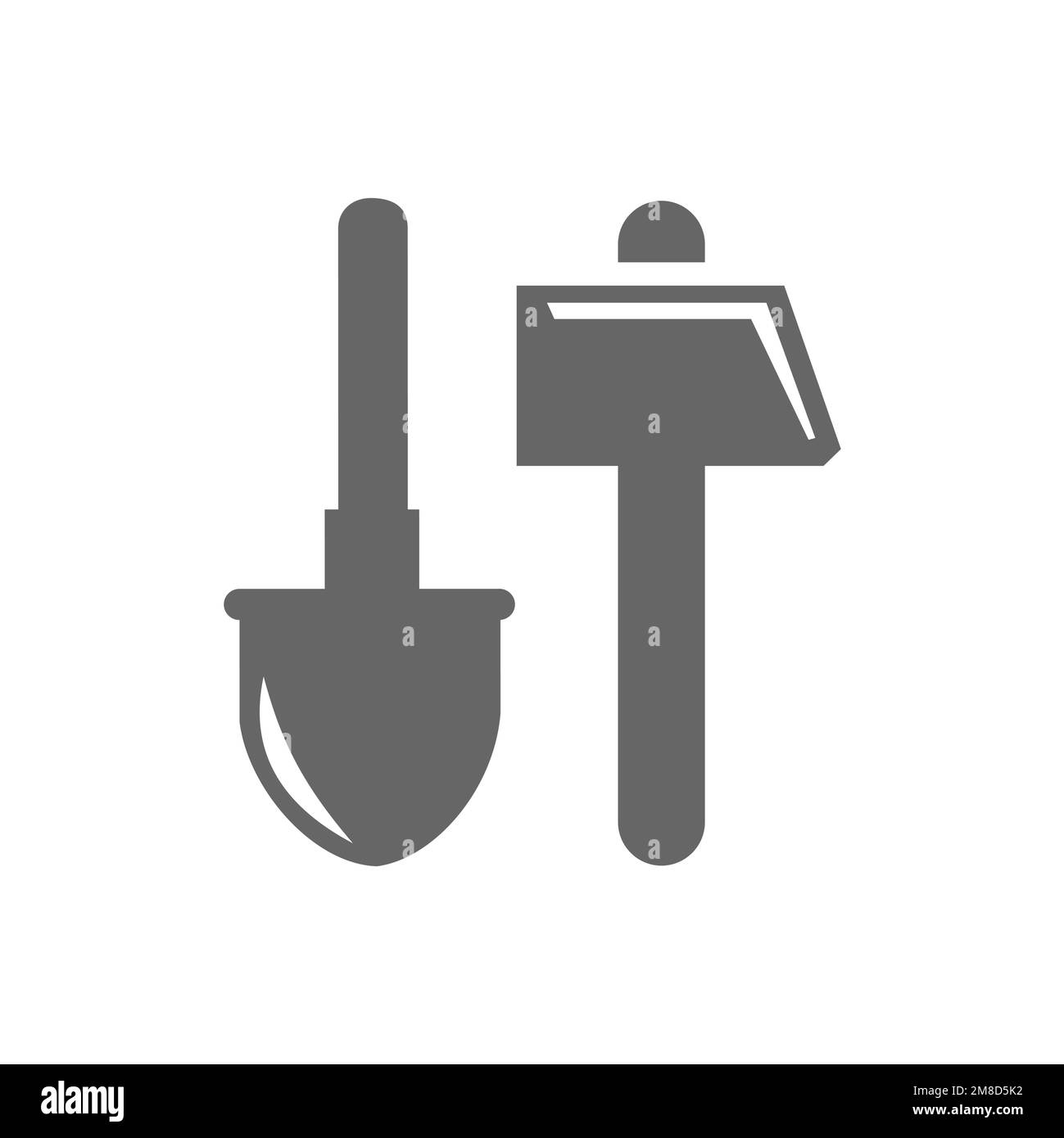 Shovel icons, common graphic resources, vector illustrations Stock ...