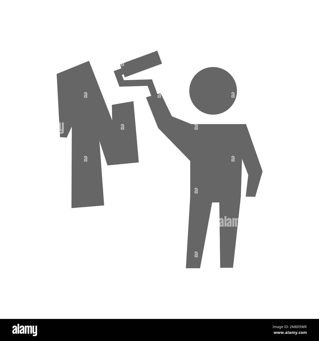 Wall painting icons, common graphic resources, vector illustrations ...