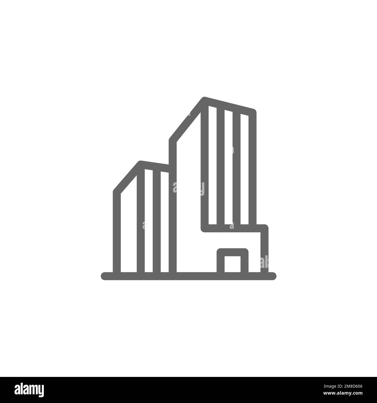 Icons of commercial office buildings, common graphic resources, vector ...