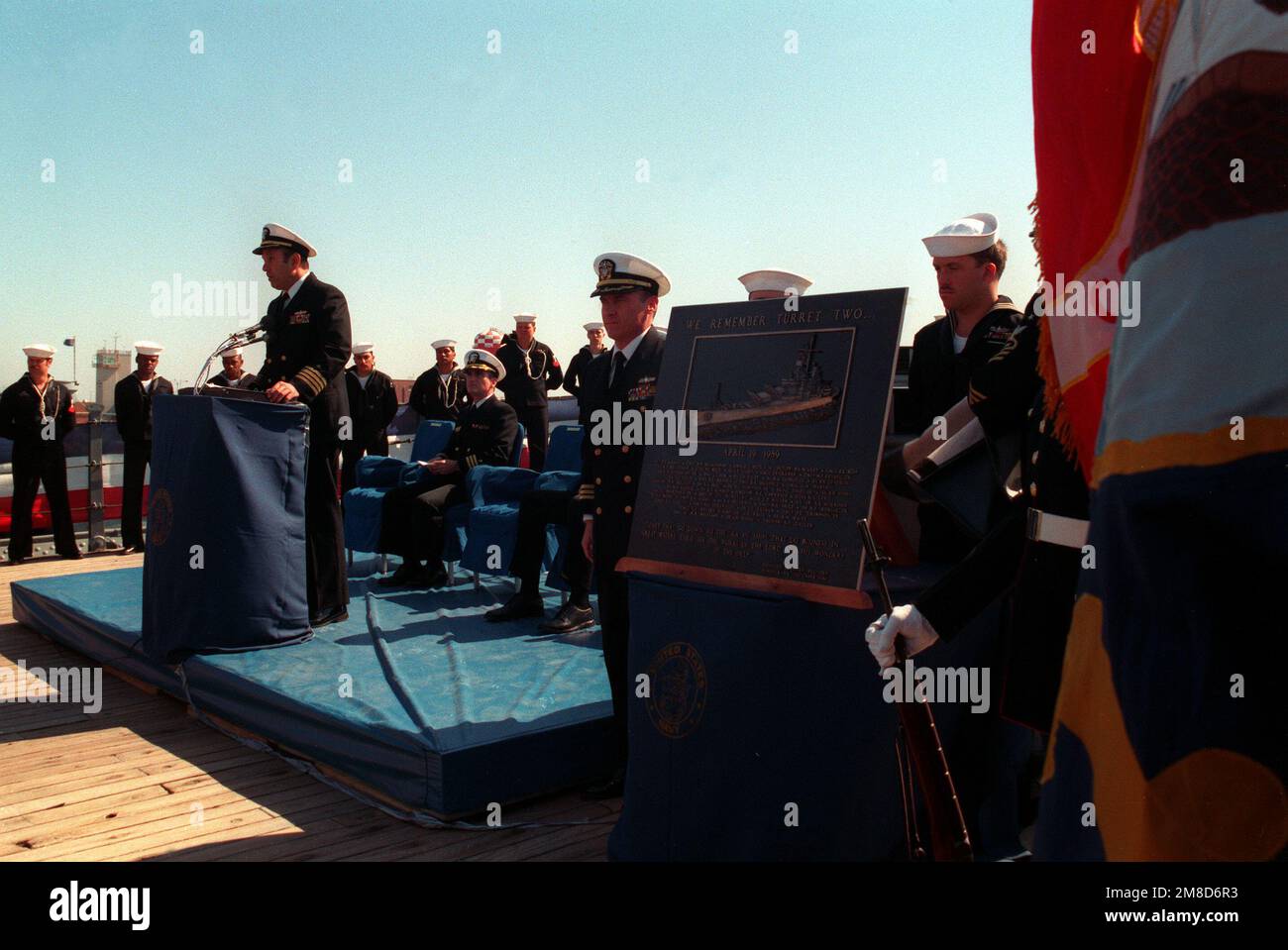 CAPT. Fred P. Moosally, commanding officer of the battleship USS IOWA ...
